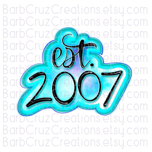 Est 2007 Png - Etsy