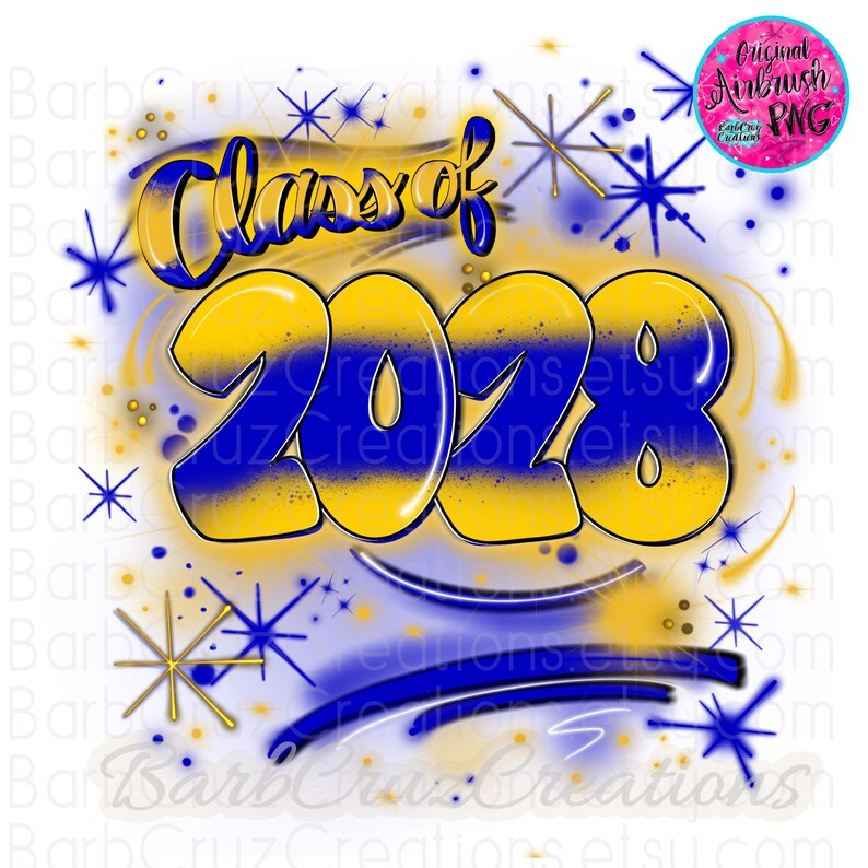 Airbrush Png, Class of 2028, Senior 2028, School Colors, High School ...