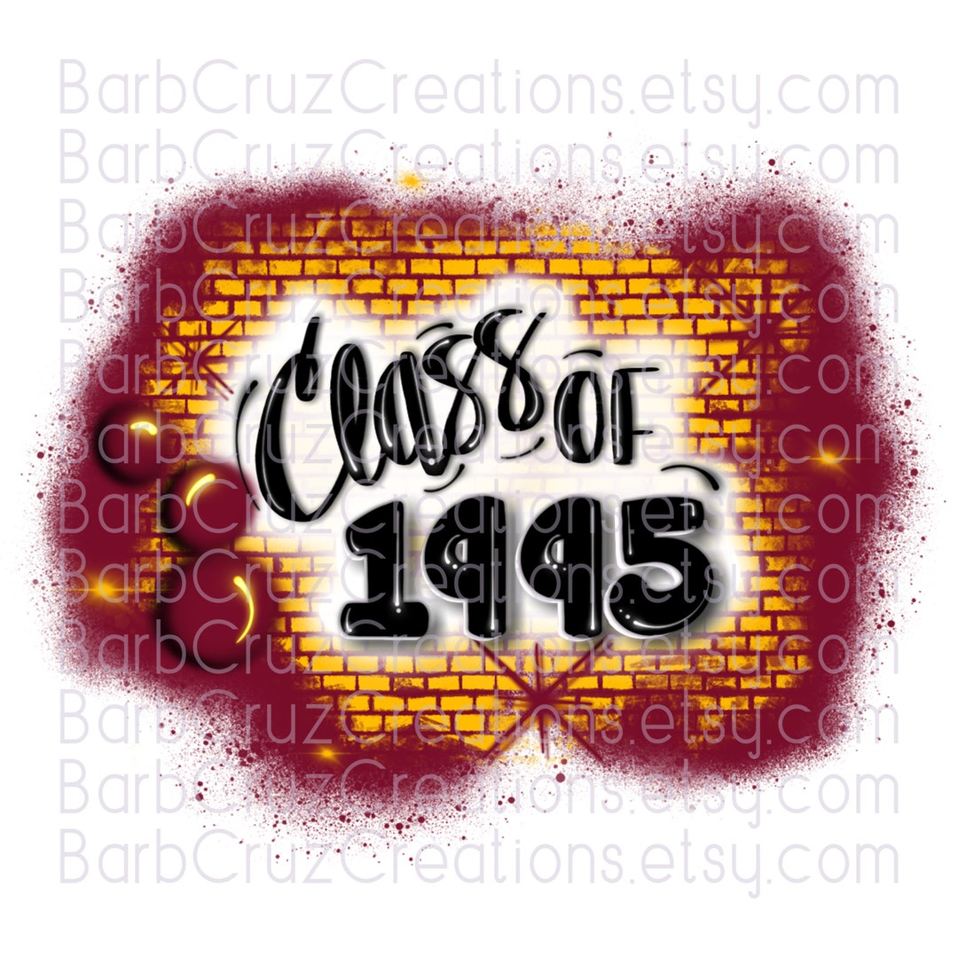 Class of 1995, Airbrush, Sublimation Design, Digital Download, Brick ...