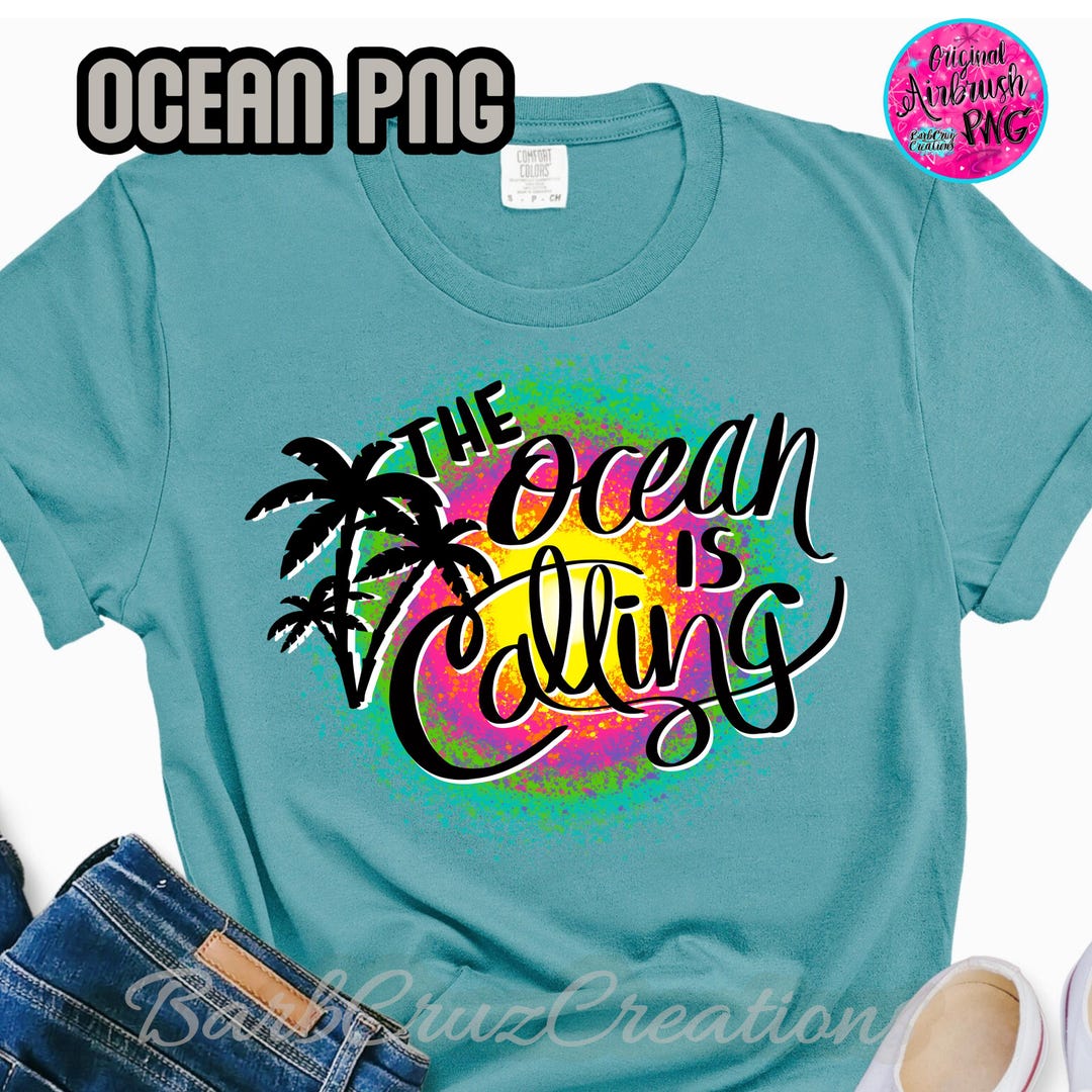 Airbrush Png, the Ocean is Calling, Tropical, Airbrush, Beach, Ocean ...
