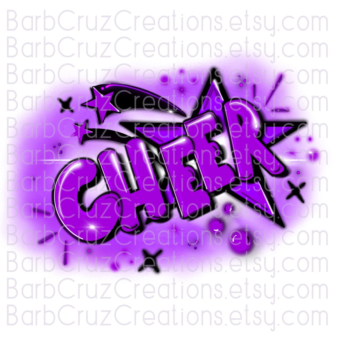 Cheerleader, Splatter Paint Designs, Purple Cheer Team Shirt, Sports ...