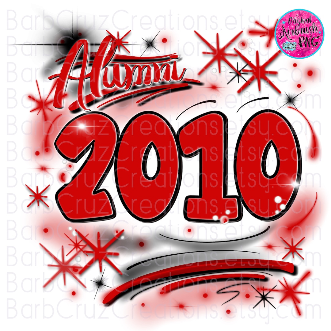 Airbrush Png / Alumni 2010 Red, Black, White Airbrush Png / Senior ...