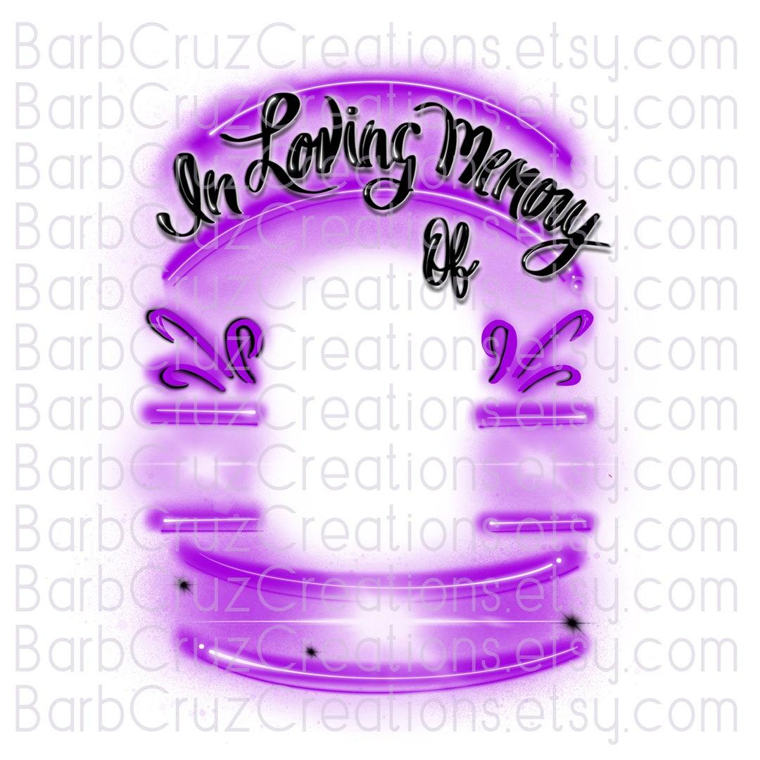 In Loving Memory Of, Purple, in Memory Of, Sublimation Designs, Digital ...