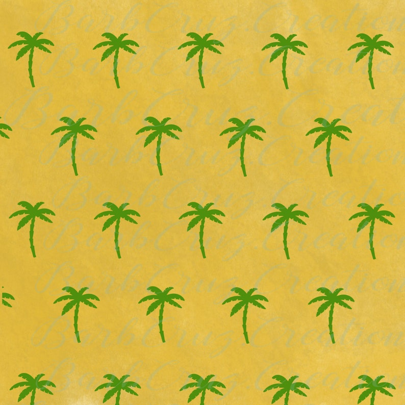 Tropical Watercolor Palm Trees Background Clip Art PNG | Etsy