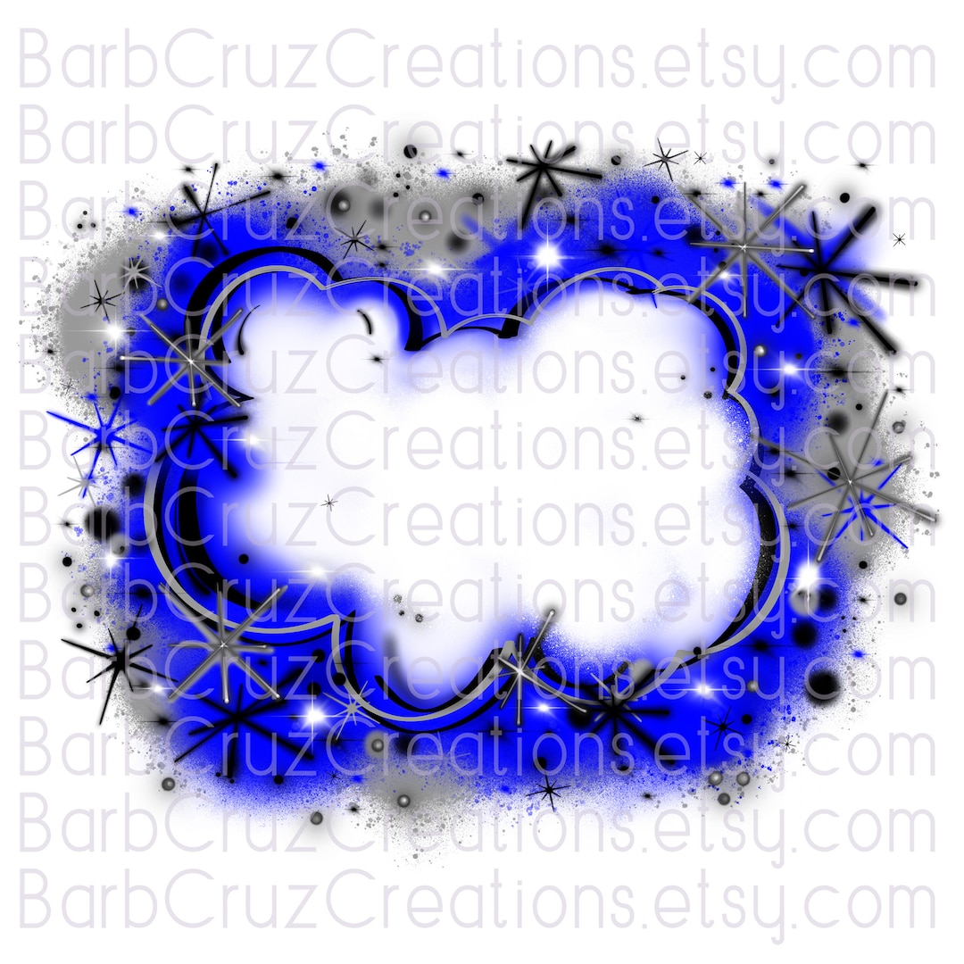 Airbrushed Blue Background, Blue, Black, Sublimation Designs, Digital ...