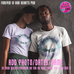 In Loving Memory Of, Airbrush Png, Purple, DTF, DTG Designs, Always in ...