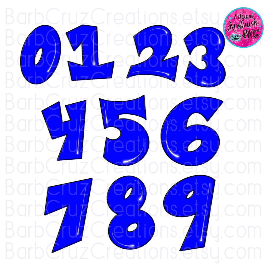 Airbrush Png, Graffiti Numbers, Airbrush Blue Number Images, Graffit ...