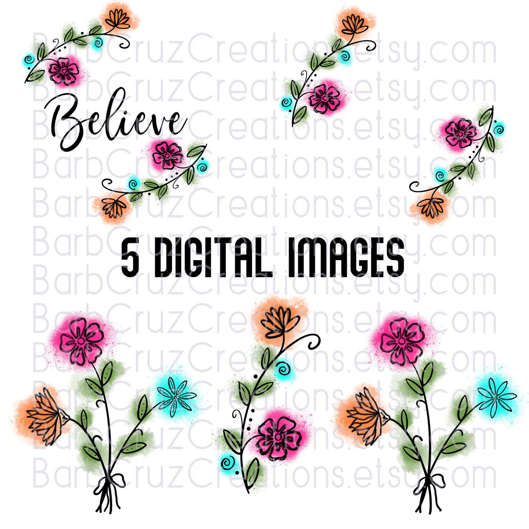 Doodle Flowers, Doodle Designs, Doodle Clip Art, Png, Watercolor ...