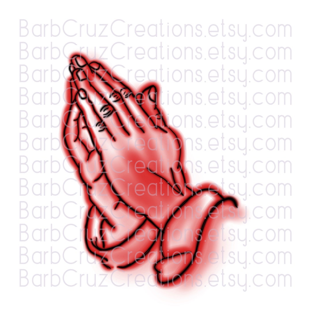 Praying Hands Red, in Loving Memory Of, in Memory Of, Sublimation ...