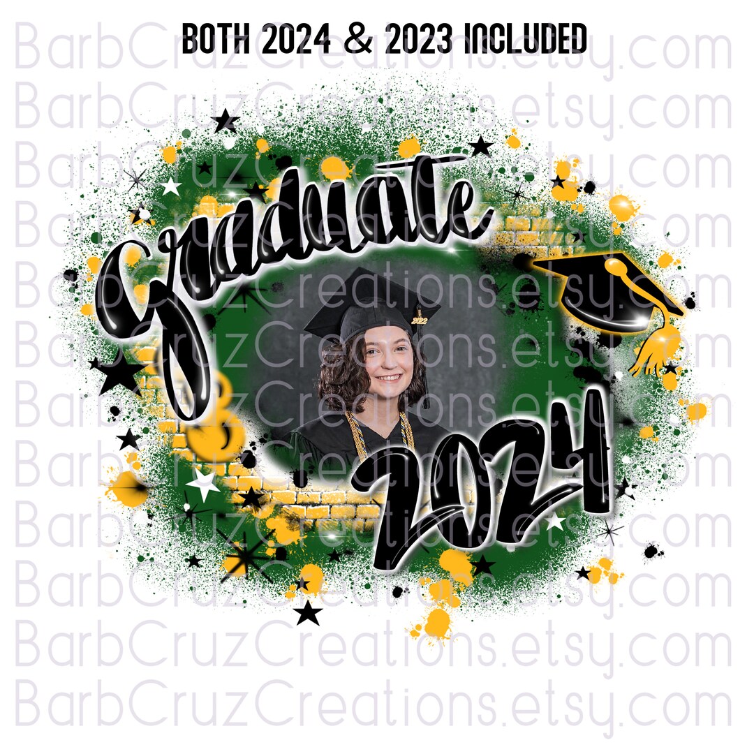 Airbrush Graduate 20234 & 2023 Brick Wall Design, Senior, Add Your ...