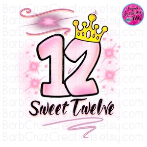 Airbrush Png, Sweet 12, Birthday, Teen, Birthday Teen, Pink ...