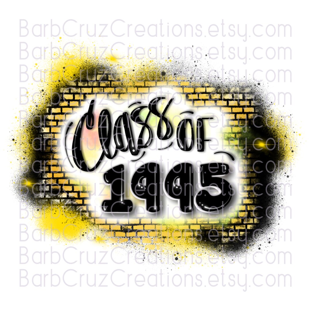 Class of 1995, Airbrush, Sublimation Design, Digital Download, Brick ...