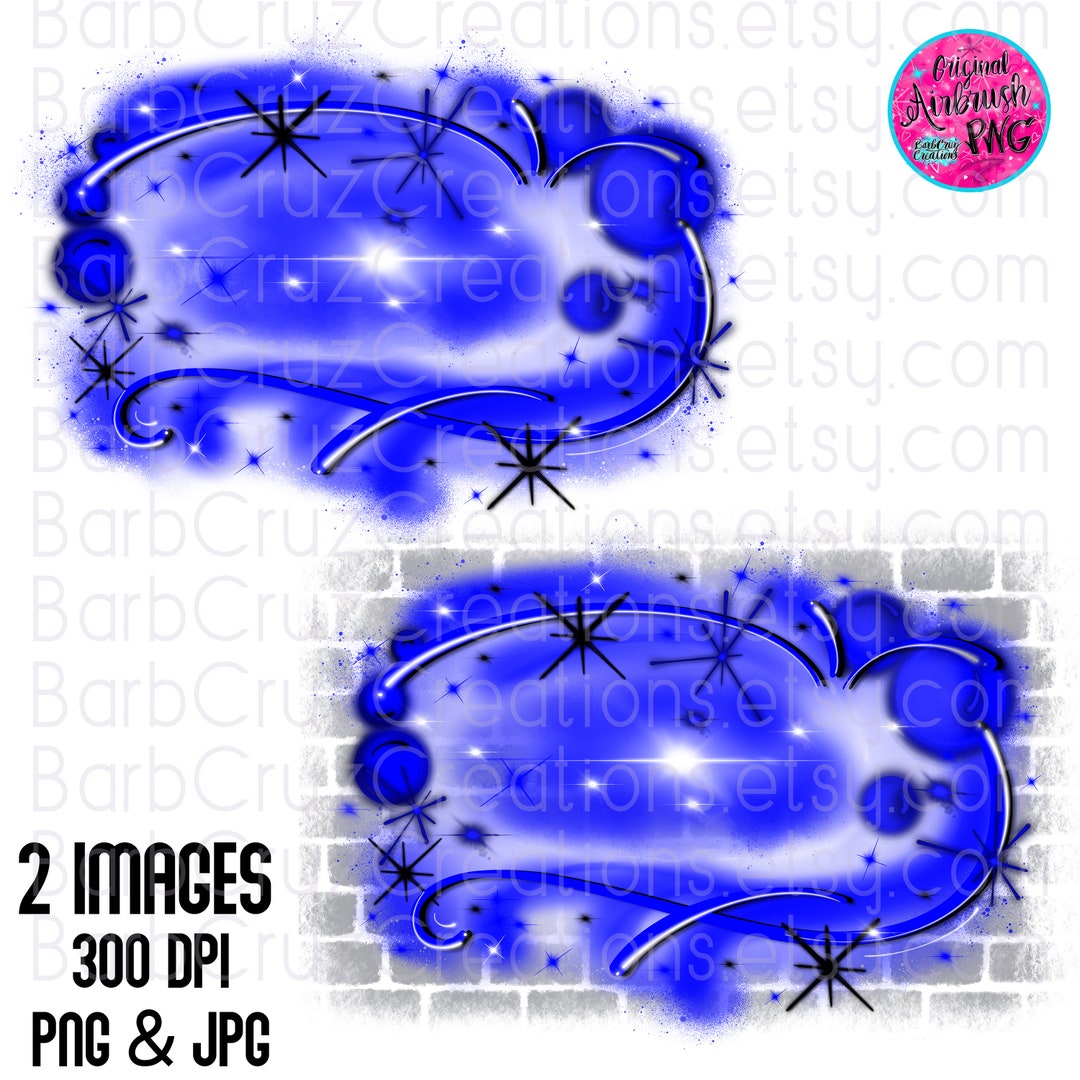 Blue Airbrush Background, Png, Backdrop, Graffiti, Sublimation Designs ...