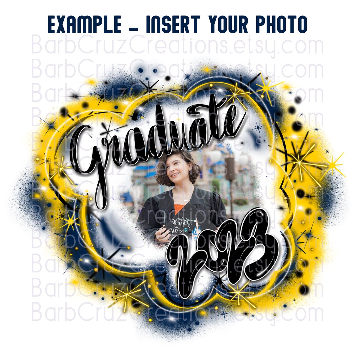 Airbrush PNG, 2026, Graduate, Senior, Digital Download, Add Your Photo ...
