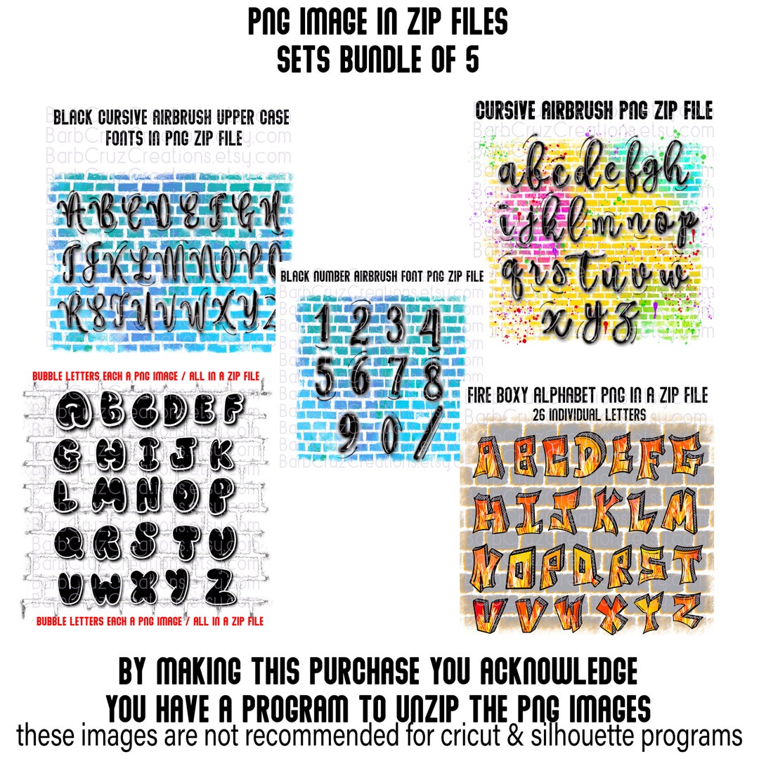 Graffiti Letters, Cursive Airbrush Alphabet, Airbrush Font Images ...