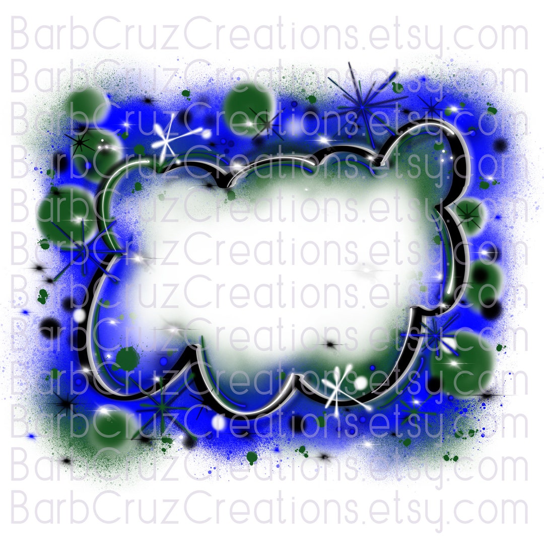 Airbrush Backgrounds, Blue & Green Airbrush Background, Png ...
