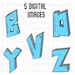 Graffiti Letters, Graffiti Boxy Letters, Blue, Alphabet, Airbrush Fonts ...