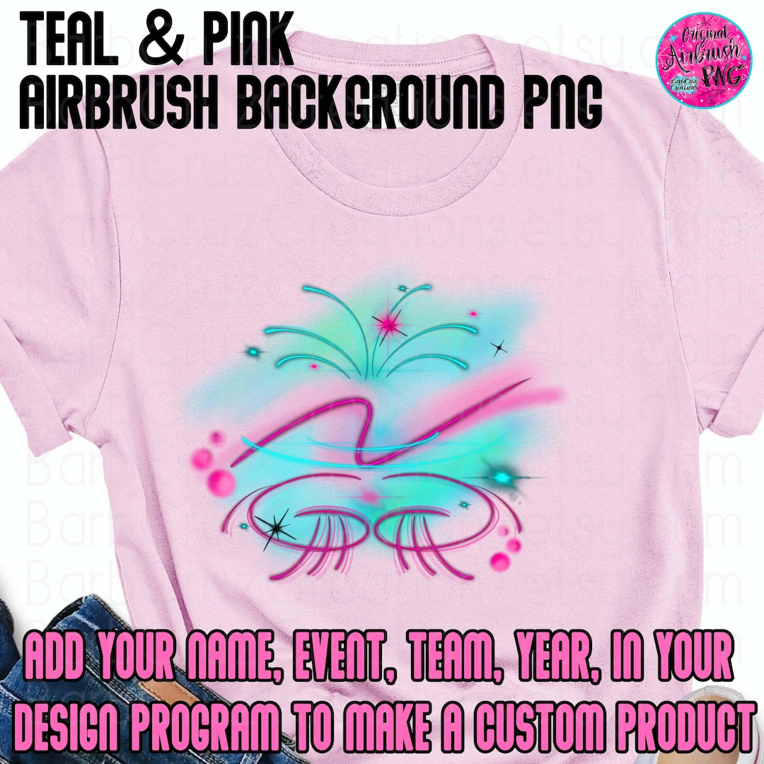 Airbrush Png, Trendy Airbrush Backgrounds, Blue / Green, Pink, Clipart ...