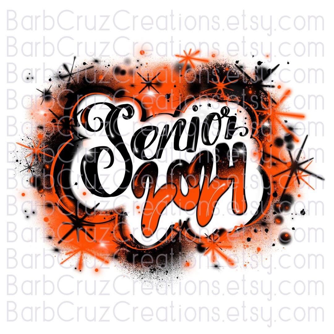 Senior 2024, High School, Class of 2024, Graduate, Airbrush ...