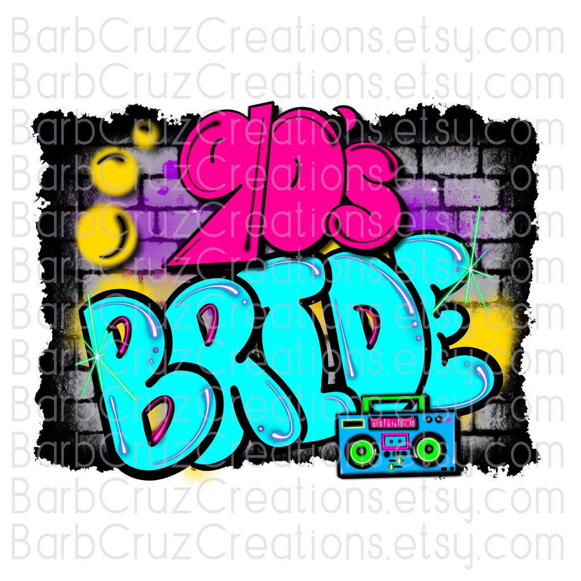 90's Bride Airbrush Background 90's Wedding - Etsy