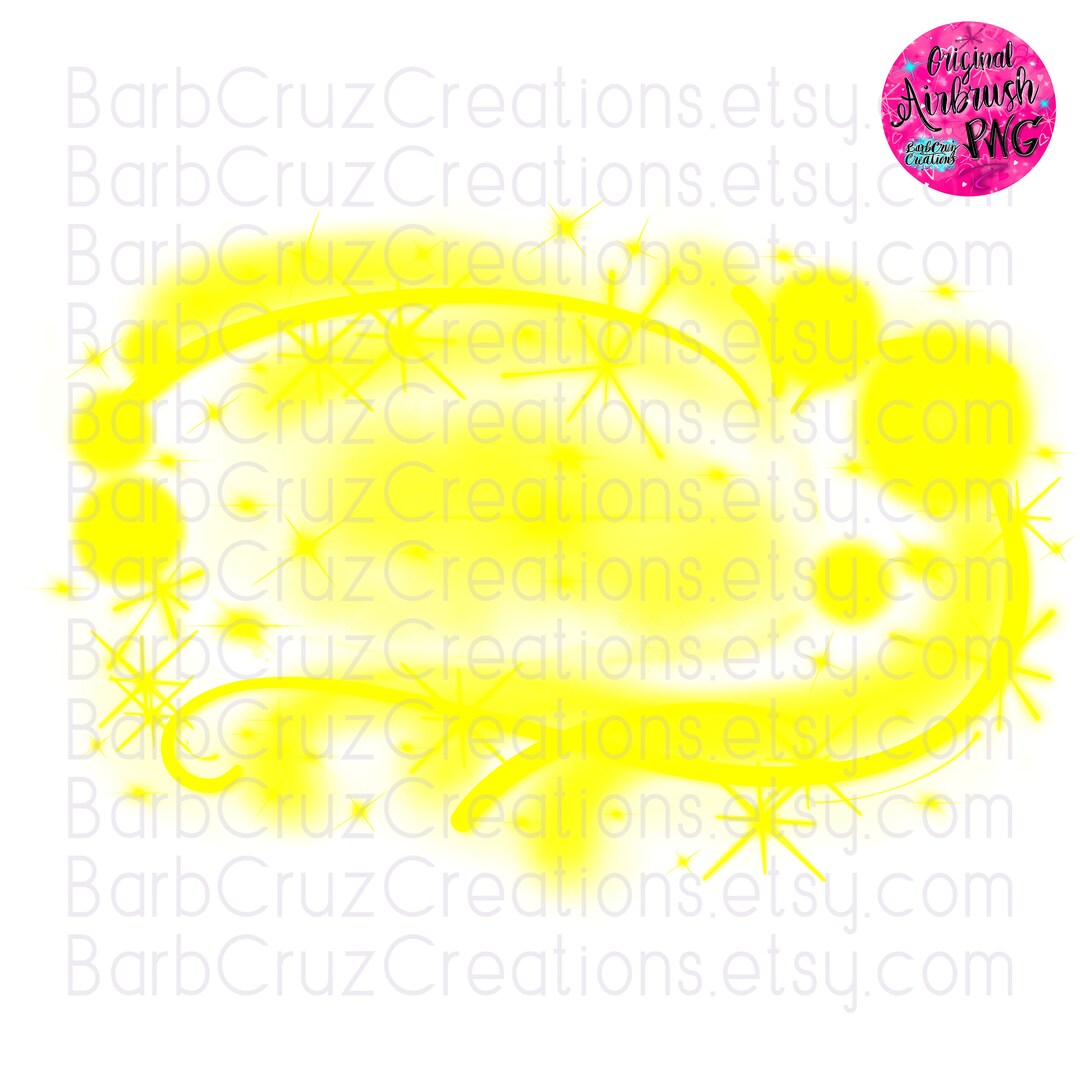 Yellow Airbrush PNG, Graffiti Spray Paint Backdrop (digital Download ...