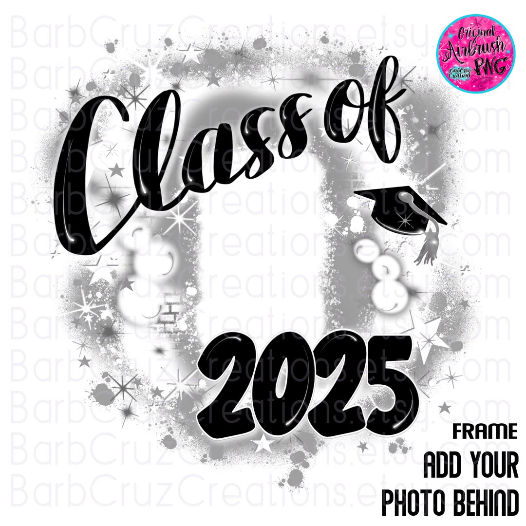 Airbrush Png, Class of 2025, Gray & White Brick Wall Frame Png ...