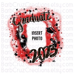 Graduate 2024 Red, Black, White Airbrush Graffiti Brick Wall Png ...