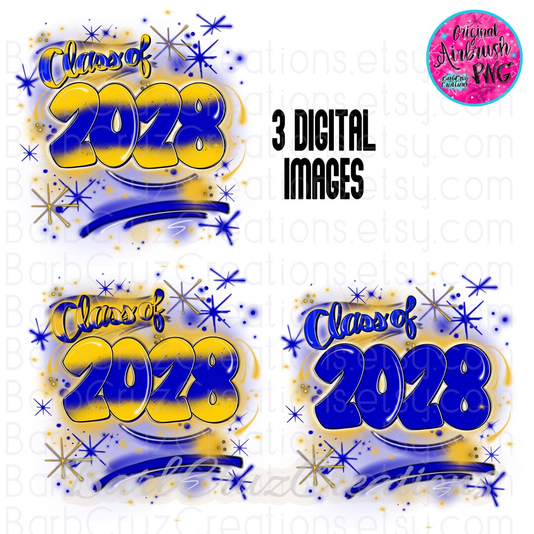 Airbrush Png, Class of 2028, Senior 2028, School Colors, High School ...