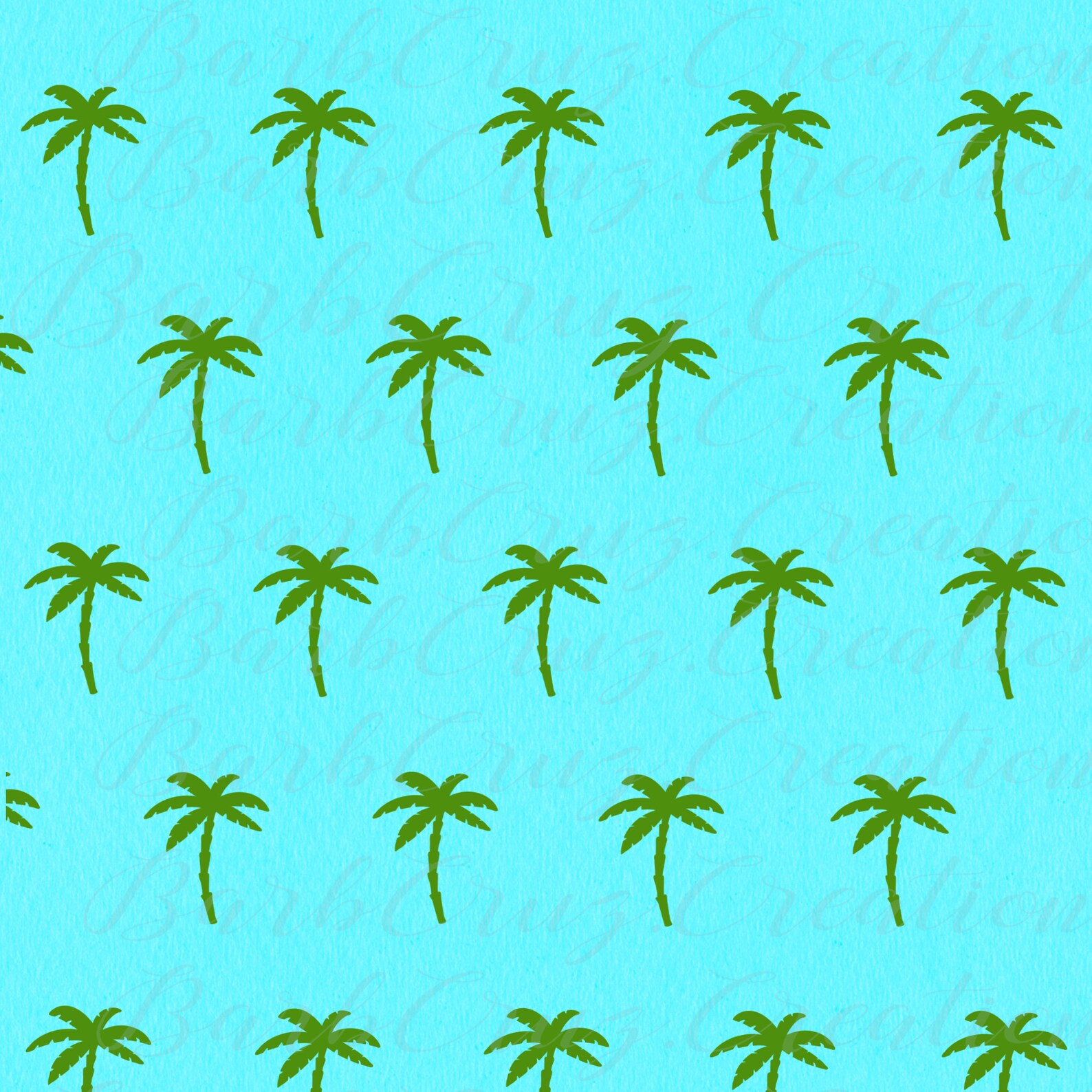 Tropical Watercolor Palm Trees Background Clip Art PNG | Etsy