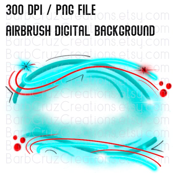 Digital Airbrush Blue Red Airbrush Background Airbrush - Etsy