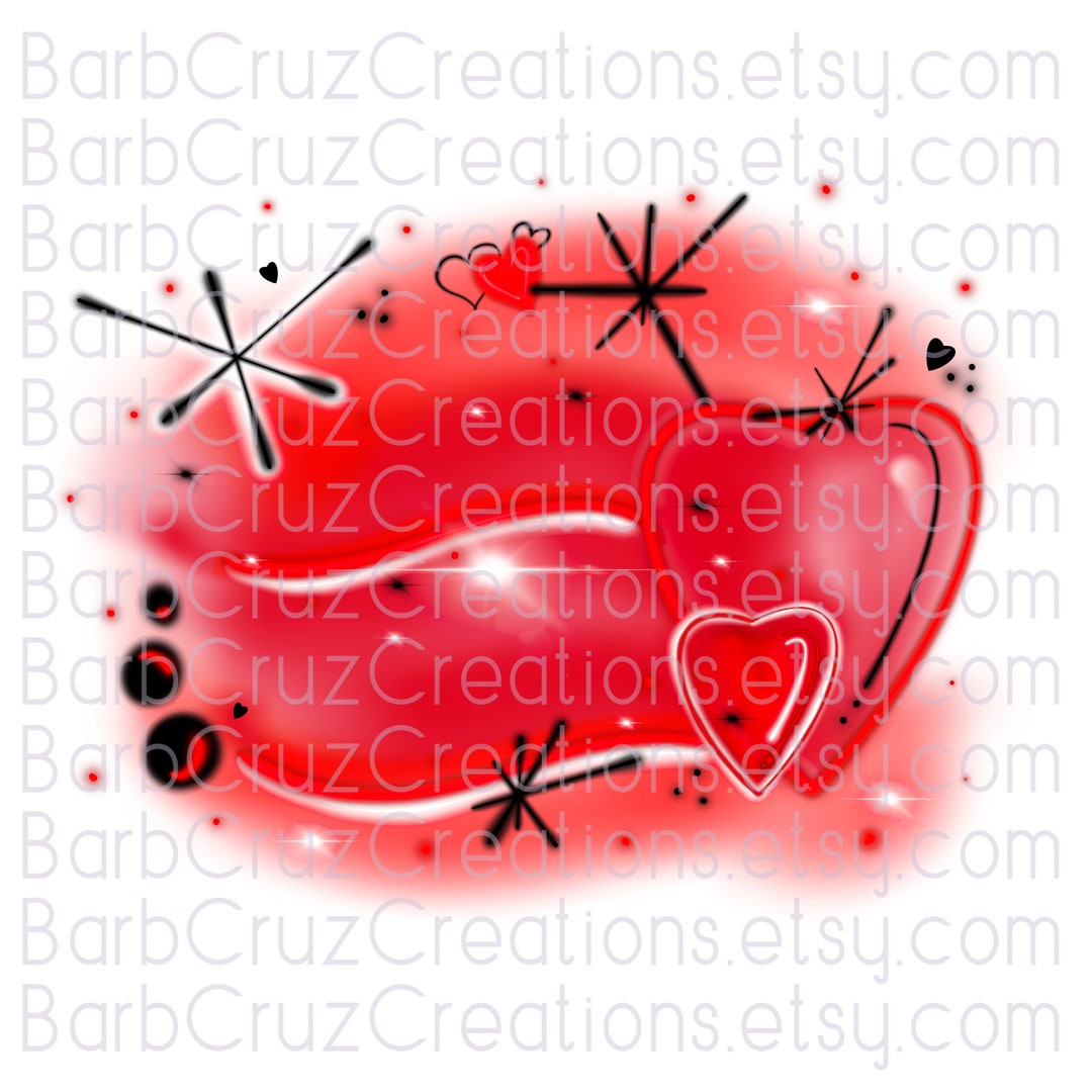 Airbrush Png, Red Airbrush Be Mine, Airbrush Hearts, Valentine's Day ...
