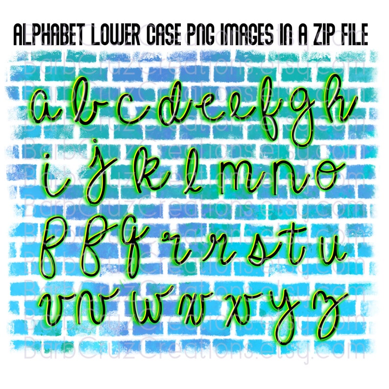 Alphabet Graffiti Letters Cursive Airbrush Alphabet - Etsy