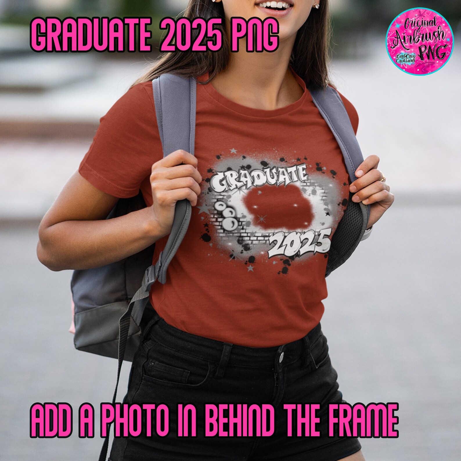 Grad, Graduate, Senior, 2025, Add a Photo, Class Of, PNG, Airbrush ...