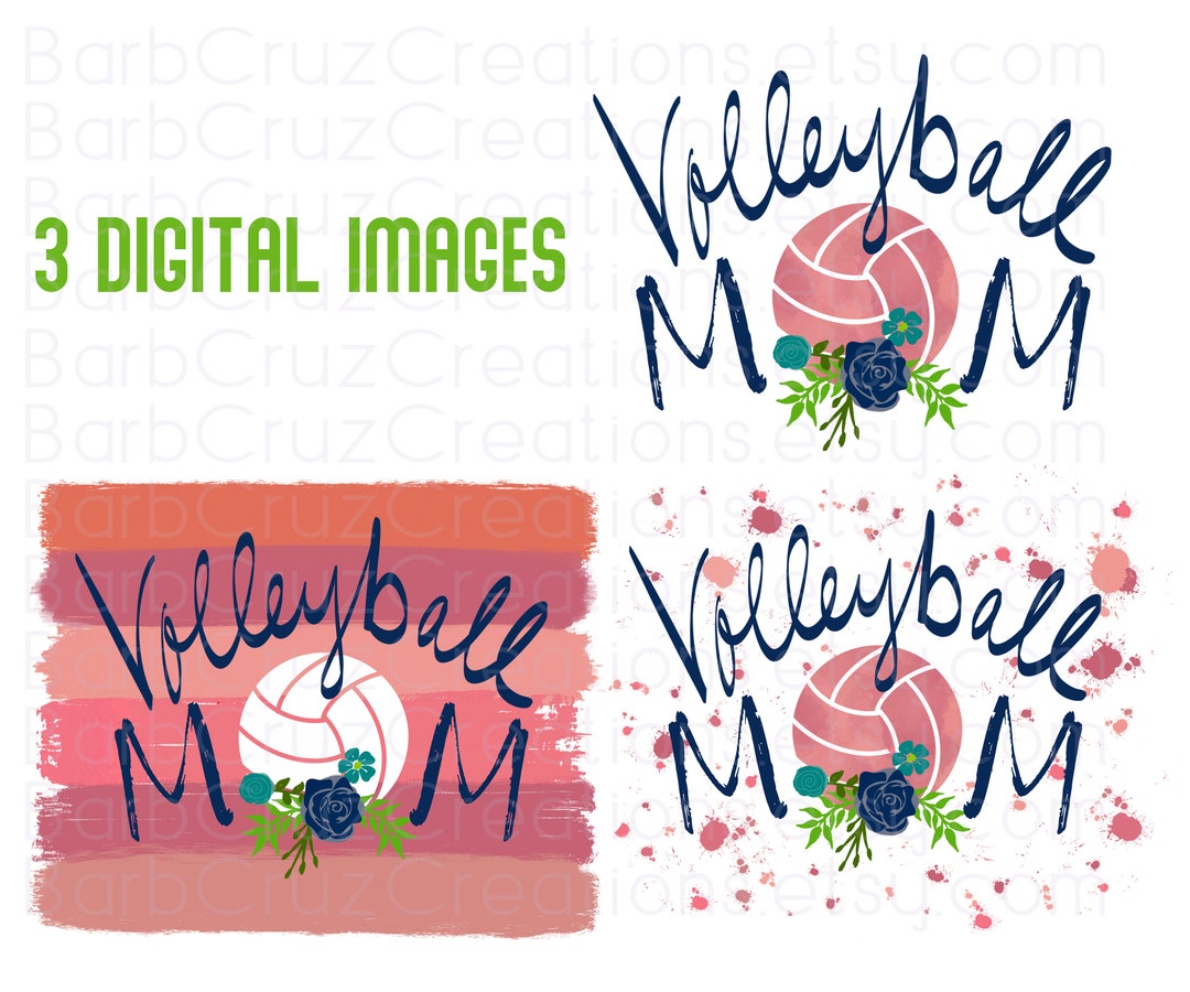 Volleyball, Volleyball MOM, Blush Pink, Png, Clip Art, Sublimation ...