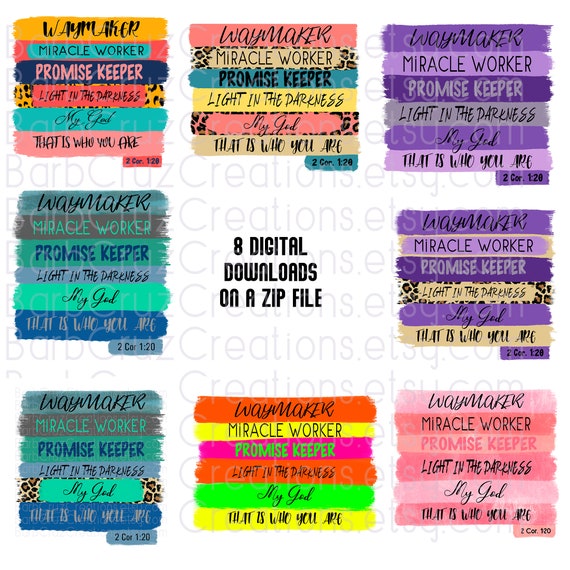 Waymaker Designs Bundle Png Digital Downloads Zip File | Etsy