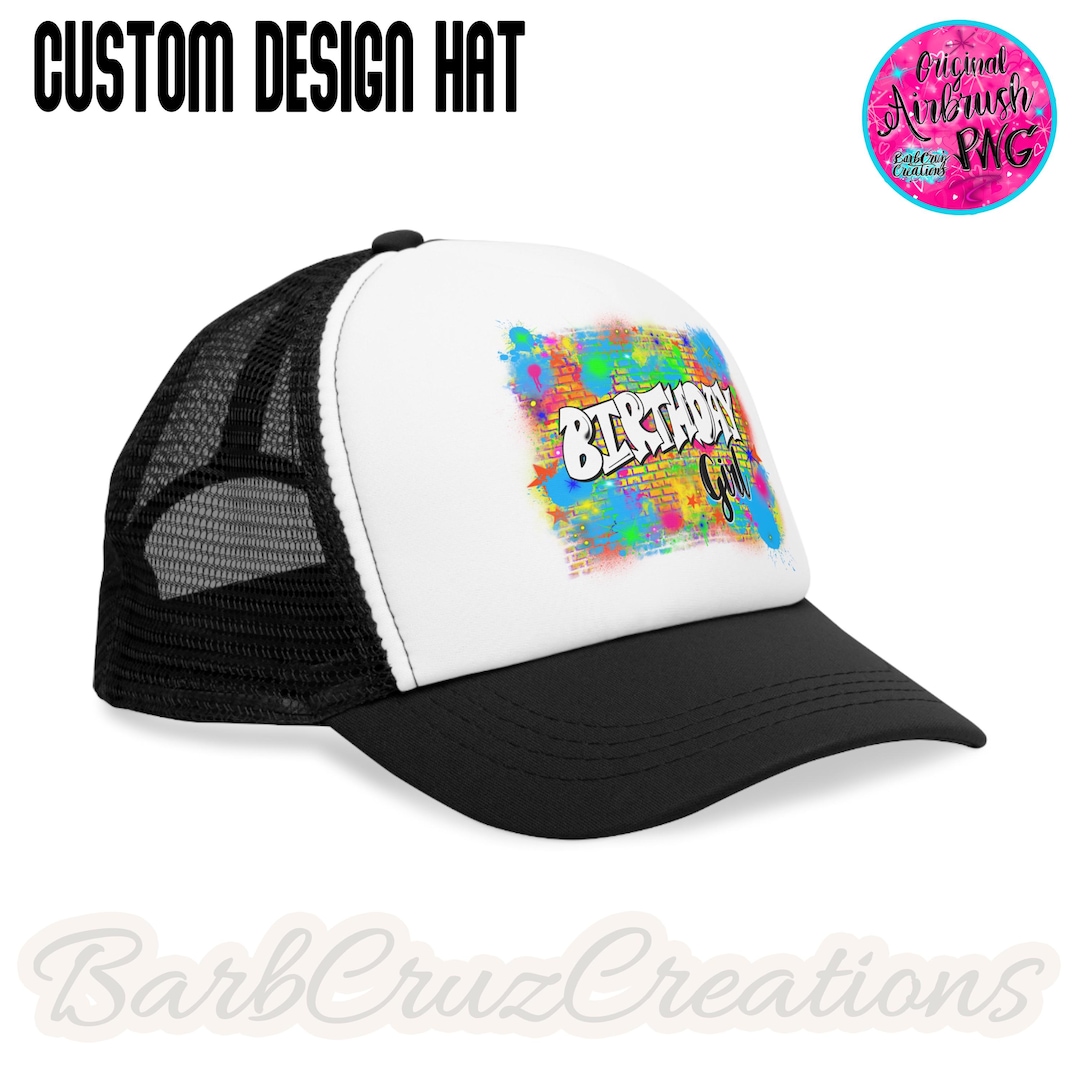 Airbrush Cap, Youth Custom Baseball Cap, Children's Apparel, 90's Style ...