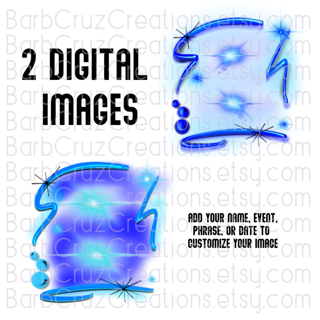 Airbrush Background, Digital Images, Blue, Clipart, Pngs, Sublimation ...