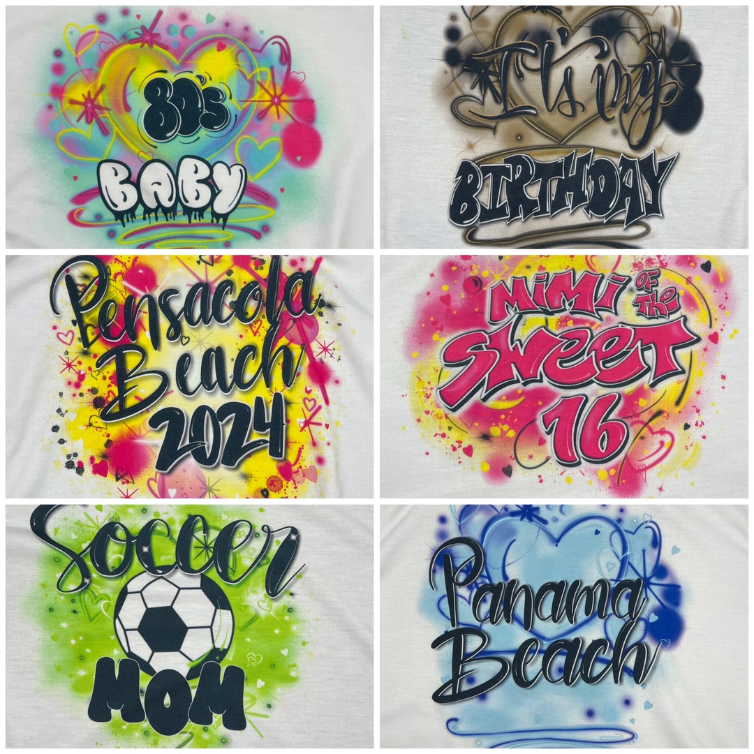 Airbrush Apparel Heart Designs, Custom Airbrush T-shirts, Personalized ...