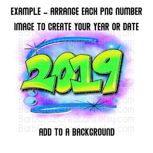 Graffiti, Numbers, Colorful Numbers, Airbrush Numbers, Airbrush ...