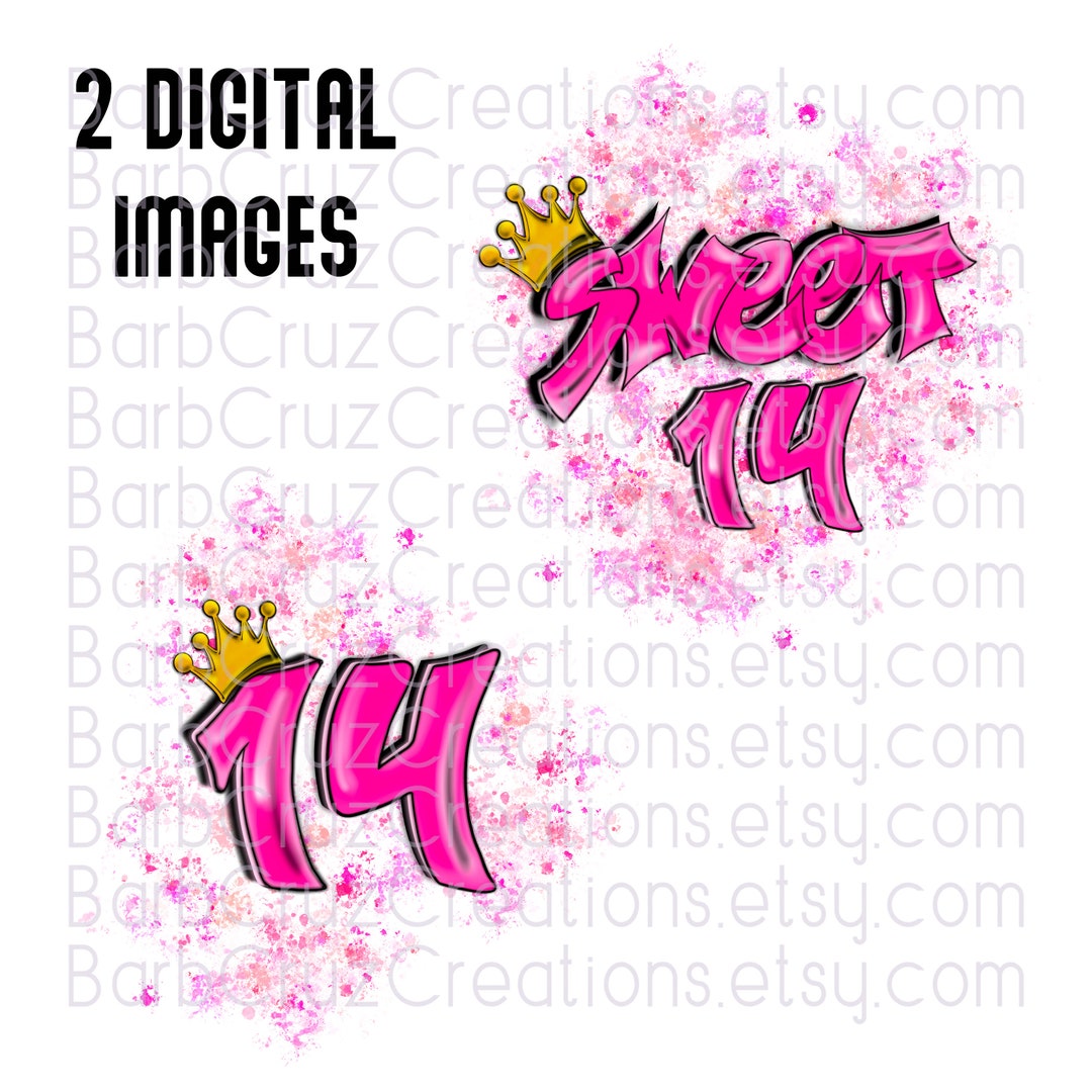 Airbrush Png, Sweet 14, 14th, Pink, Bday, Crown, Birthday, Airbrush ...