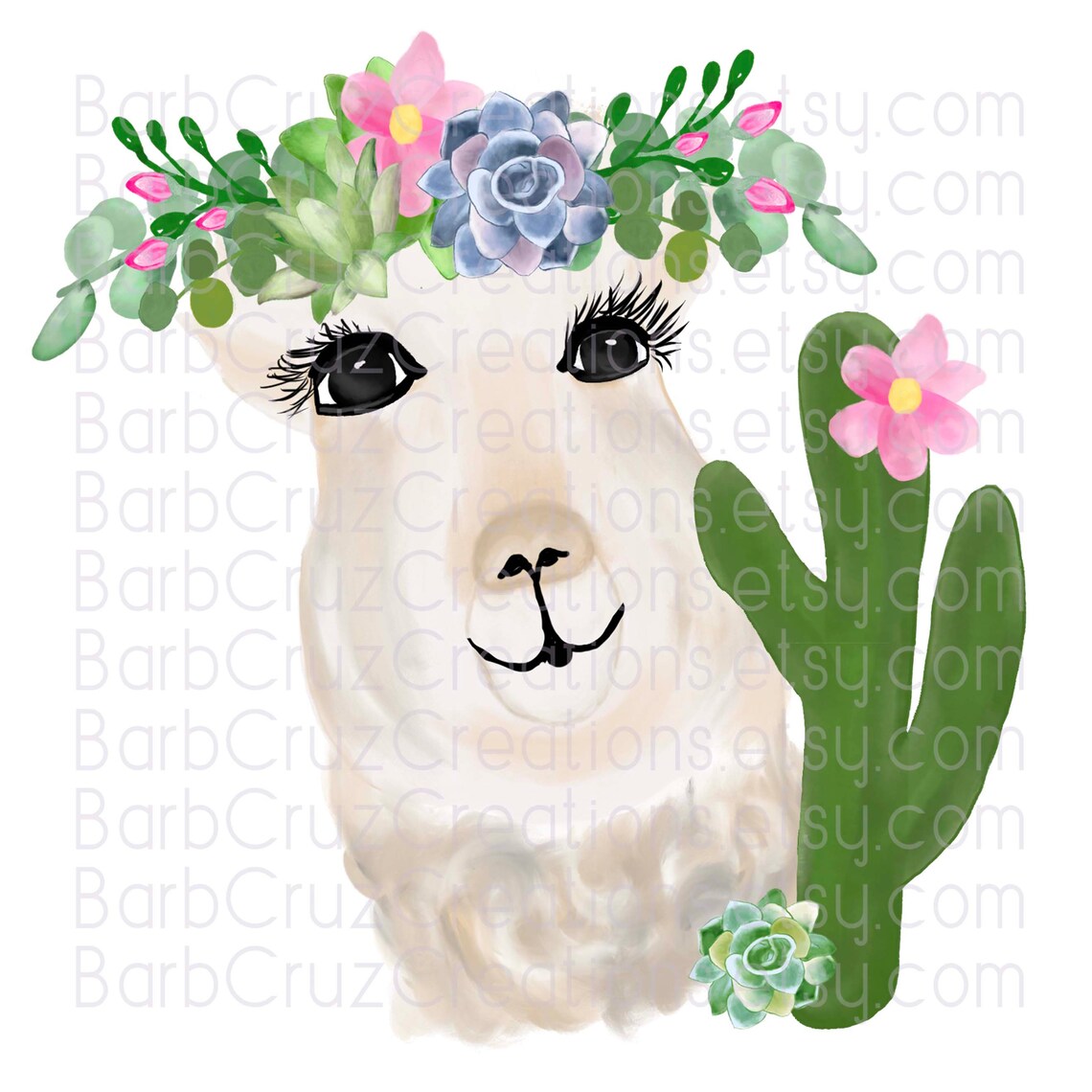 Lama Digital Designs Cactus Design Png Digital Download | Etsy