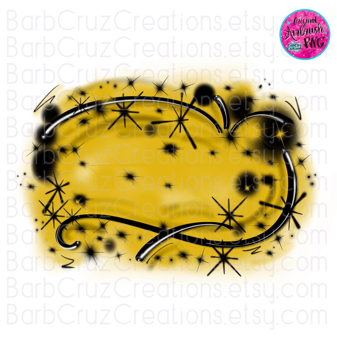 Airbrush Png, Airbrush Background Png, Golden Yellow Airbrush, DTF ...