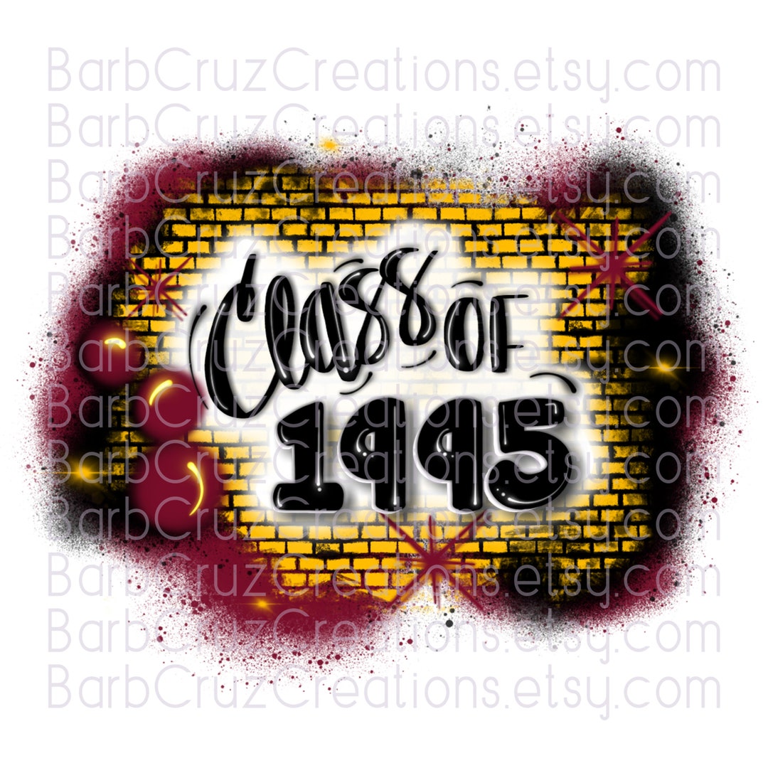 Class of 1995, Airbrush, Sublimation Design, Digital Download, Brick ...