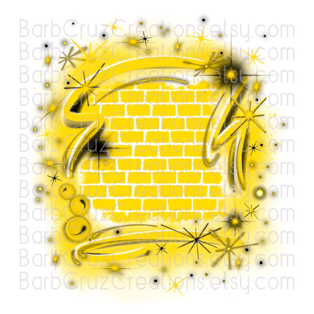 Airbrush Background, Yellow, Brick Wall, Tumbler, Airbrush, Graffiti ...