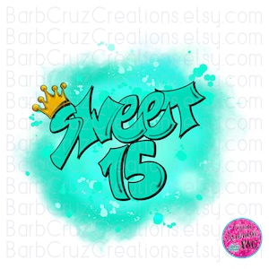 Airbrush Png, Sweet 15, Fifteen Bday, Crown, Birthday, Airbrush Png ...