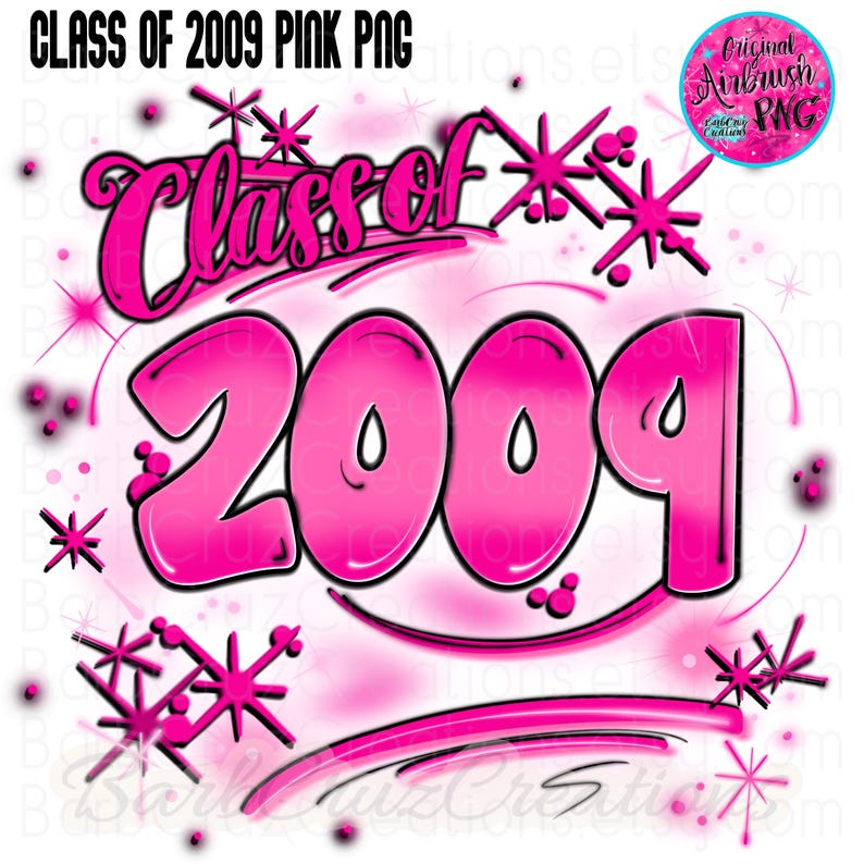 Airbrush Png, Pink Class of 2009, High School Reunion, Senior 2009 ...