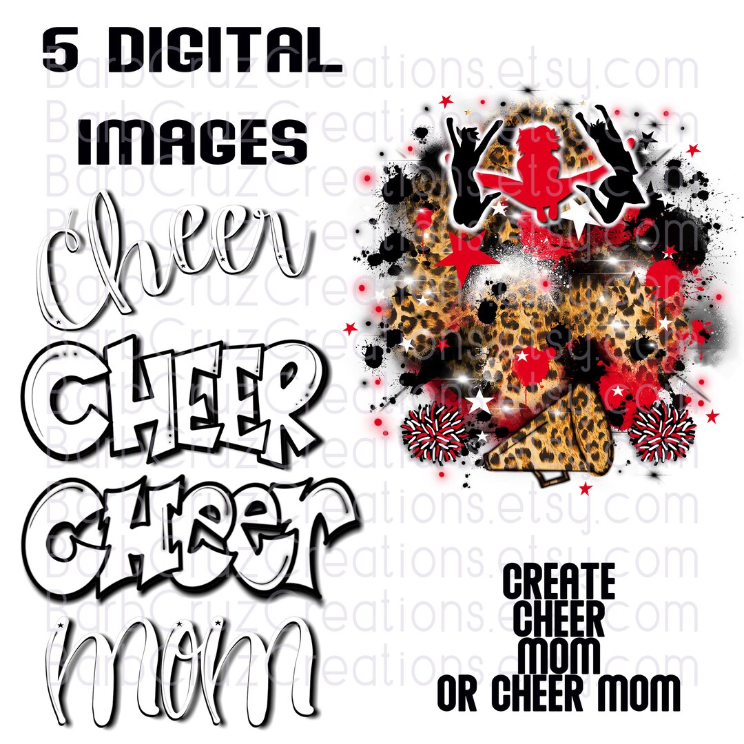 Leopard Print, Cheer, Mom, Cheerleader, Designs, Cheer Shirt Png, Cheer ...