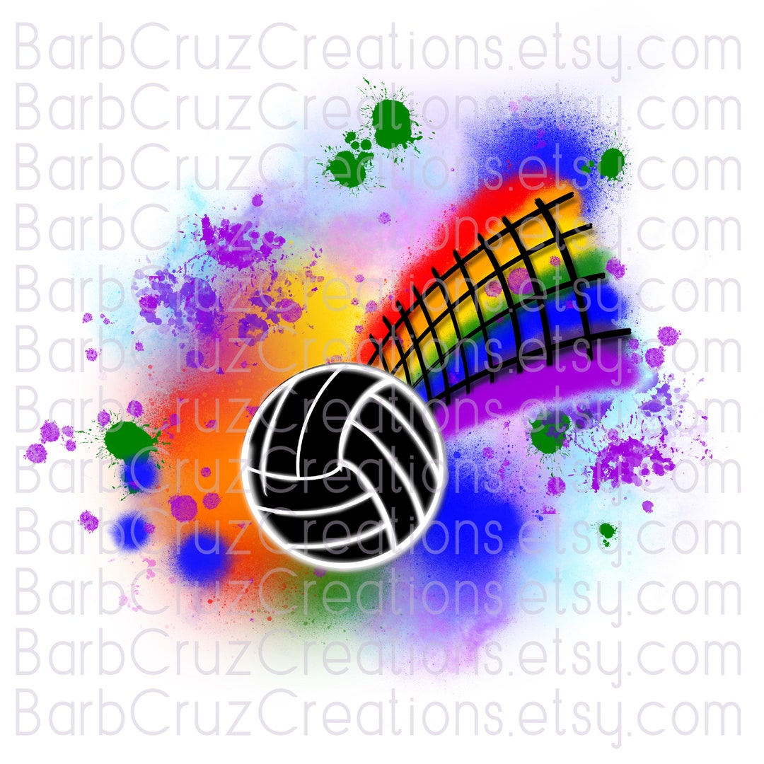 Volleyball, Airbrush Png, Graffiti, Sports, Sublimation Designs ...