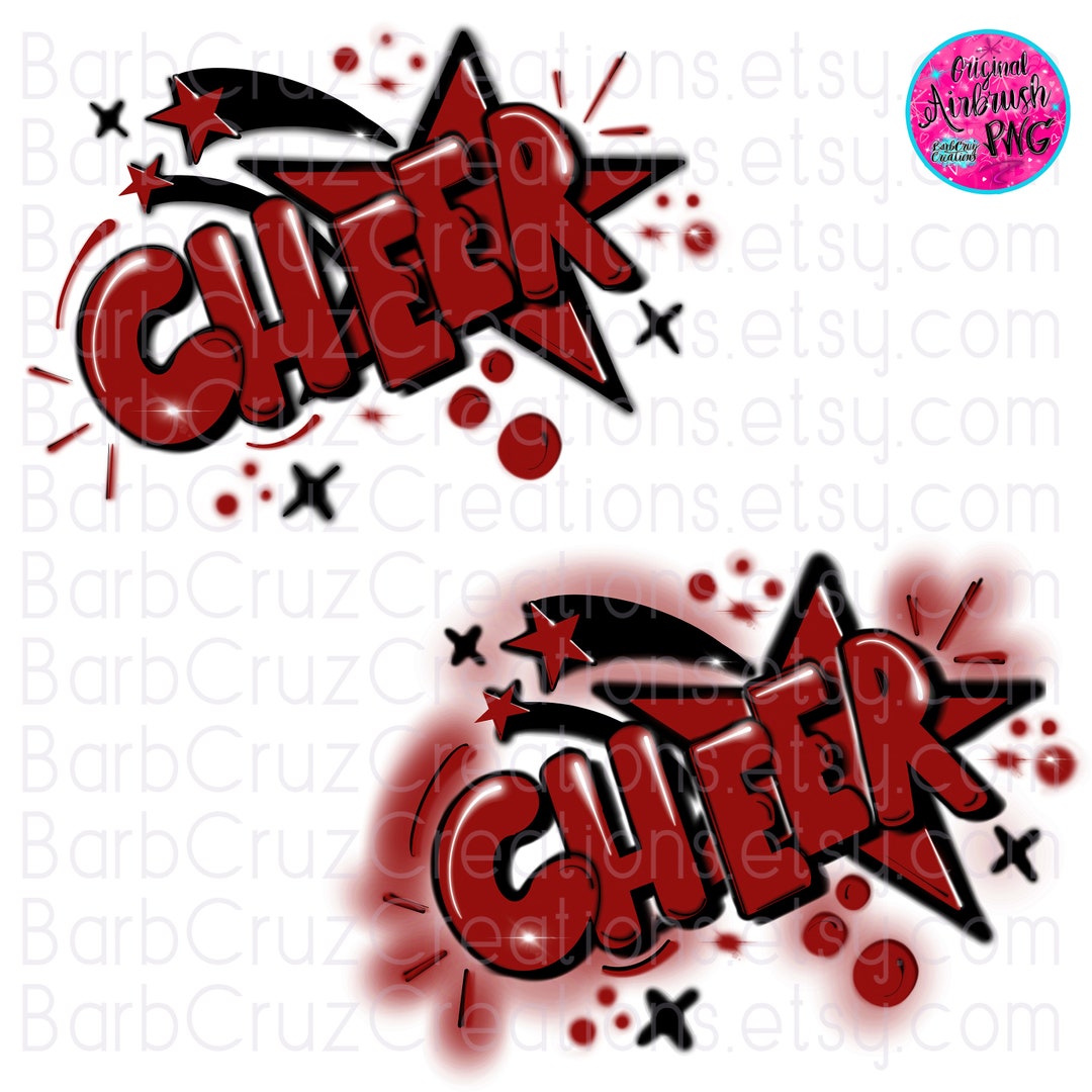 Cheerleader, Splatter Paint Designs, Red Cheer Team Shirt, Sports Team ...