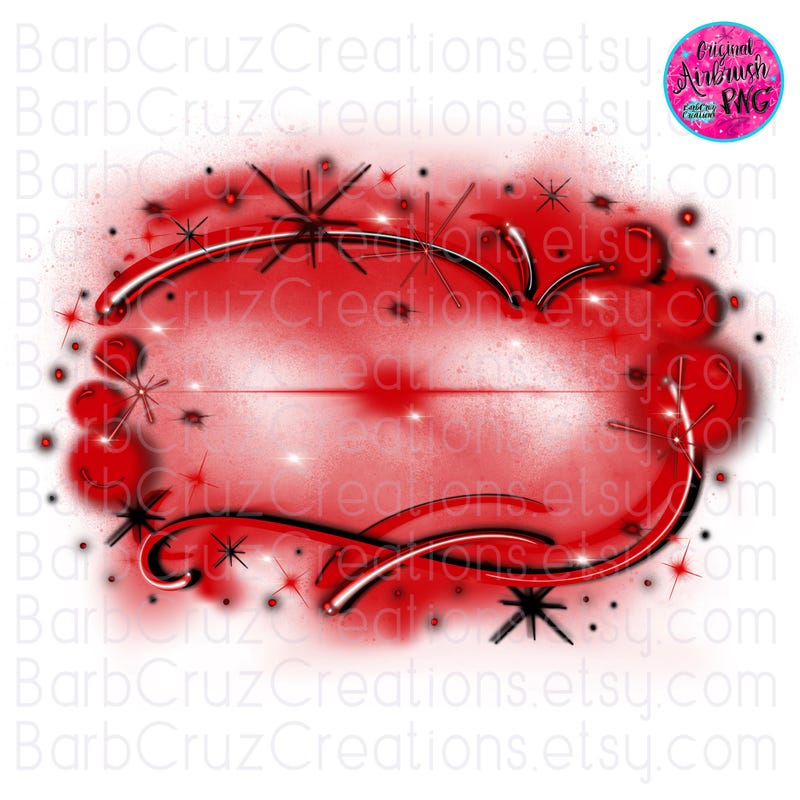 Red Airbrush Design Png - Etsy